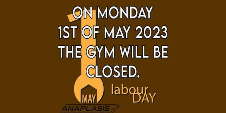 1st of May 2023 - Labour Day - Anaplasis Gym Fitness Center Limassol Cyprus
